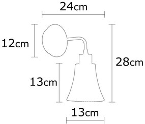 Nástěnné svítidlo ve zlaté barvě Foca – Opviq lights