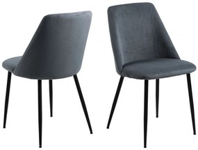 Design scandinavia Jídelní židle Ines (SET 4 ks), šedá