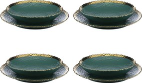 Keramická sada talířů Kati Green Gold 8ks