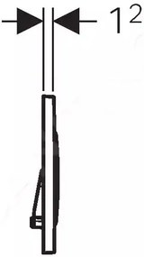 Geberit Sigma20 - Ovládací tlačítko Sigma20, lesklý chrom/matný chrom, 115.882.KH.1