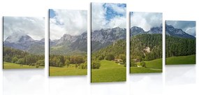 5-dílný obraz malebné Rakousko Varianta: 100x50
