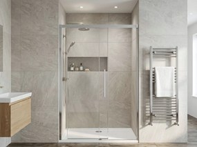 Gelco Luxor sprchové dveře do niky 120 x 200 cm posuvné chrom čiré sklo GU1212CH