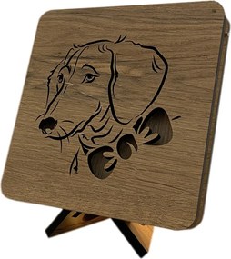Li-Go "Jezevčík" lampa 19x19 cm provedení povrchu: dub