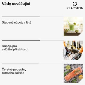 Klarstein Výrobník kostek ledu ChillOut, 12 kg/den, 9 kostek ledu za 8 minut, 120 W, nádržka na vodu