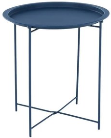 Příruční stolek s odnímatelnou tácem, tmavomodrá, Tempo Kondela RENDER