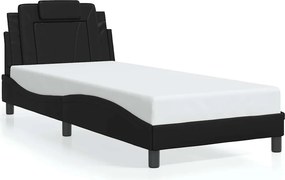 Rám postele Viana bez matrace černý 90x190 cm umělá kůže 3208061