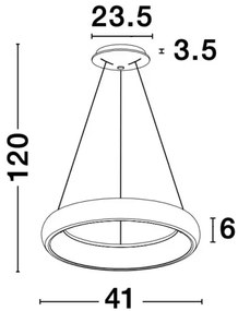 LED lustr Albi 41 černé