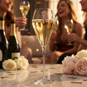 Pískovaná sklenička na prosecco Universal
