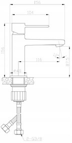 Invena Glamour Trend, umyvadlová baterie, černá matná, BU-02-004-V