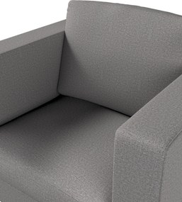 Potah na křesko IKEA Karlanda, krátký barva šedá látka pletený vzor