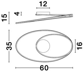 LED stropní svítidlo Viareggio 60 bílé