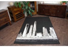 koberec SIZAL FLOORLUX 20240 černý / stříbro velikost 160x230 cm | krásné koberce cz