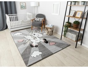 Dywany Łuszczów, Dětský kusový koberec Petit Unicorn grey, 200x290, šedá, dětský pokoj