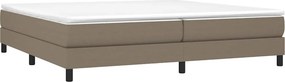Rám postele s boxspringem taupe 200 x 200 cm textil 3120544