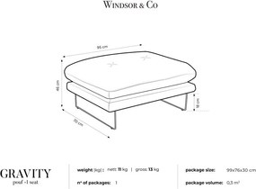 Lahvově zelený puf se sametovým potahem Windsor & Co Sofas Gravity