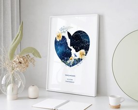 Hvězdná mapa Pololesklý saténový papír 210 g/m² A4 - 21 x 29,7 cm