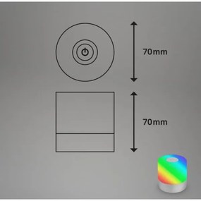 Briloner 7462014 - LED RGB Nabíjecí stolní lampa LED/1,5W/5V IP44 chrom
