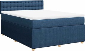 Box spring postel s matrací modrá 140x190 cm textil 3289771