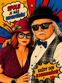 Hravý Pop-Art – Stylizovaný komiksový portrét na plátně z vaší fotky