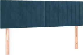 Box spring postel s matrací tmavě modrá 140x200 cm samet 3141429