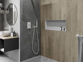 Mexen X-Wall-NR, polička na zapuštění pod obklad bez límce 75 x 30 cm, bílá, 1921753010