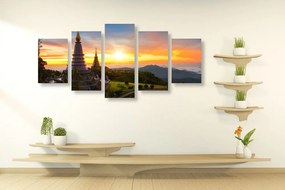 5-dílný obraz ranní východ slunce nad Thajskem Varianta: 200x100