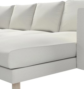Potah na pohovku IKEA Norsborg 4-místná se šezlongem barva šedá látka lesklé, pletený vzor, sametová