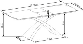 Jídelní stůl Pizarra, tmavě šedá