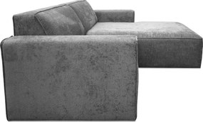 Casarredo - Komfort nábytek Rohová sedací souprava NUOVO, šedá Rino 94 | Umístění rohu: roh na pravé straně (viz obrázek)