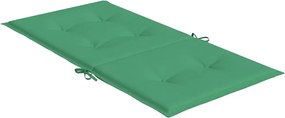 Podušky na židli nízké opěradlo 6 ks zelené 100x50x3 cm oxford 314136