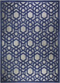 Kusový koberec Piatto Oro Blue – na von aj na doma, 160x230, modrá, chodba / predsieň, Flair Rugs