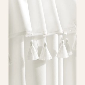 Bílý závěs ASTORIA se střapci na průchodky 140 x 280 cm