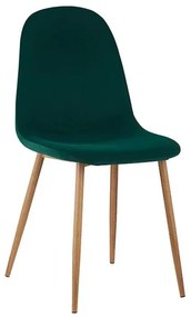 Židle, smaragdová Velvet látka / buk, Tempo Kondela LEGA