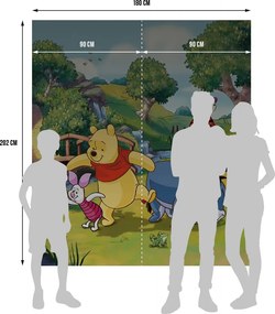 Dětská vliesová fototapeta na zed' Medvídek Pú, Disney | 180 x 202 cm | DFTDNXL 5135