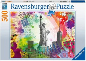 RAVENSBURGER Puzzle Pohlednice z New Yorku 500 dílků 49x36cm skládačka 2417379