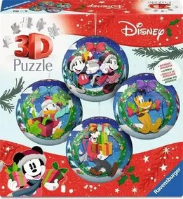 RAVENSBURGER Puzzle ozdoby Disney Vánoce / Sada 4x54 dílků / od 6 let