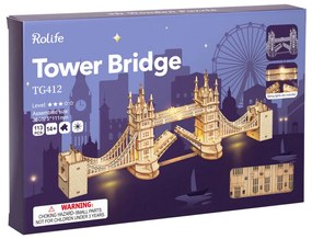 DD Dřevěné 3D puzzle - Most Tower Bridge svítící