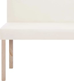 Lavice 139,5 cm krémová umělá kůže 281330