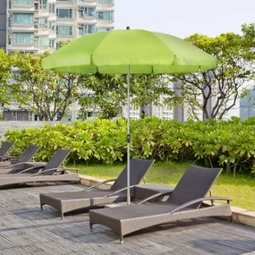 Naklápěcí balkónový a plážový slunečník Doppler ACTIVE 2 m - zelený