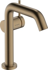 Hansgrohe Tecturis S, páková umyvadlová baterie 150 Fine CoolStart EcoSmart+ s odtokovou soupravou, kartáčovaný bronz, HAN-73340140