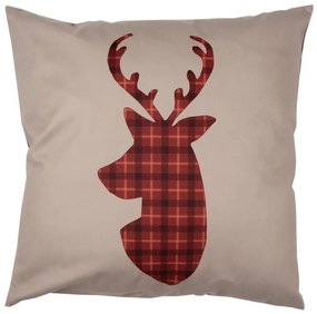 Béžový povlak na polštář s jelenem Deer - 45*45 cm