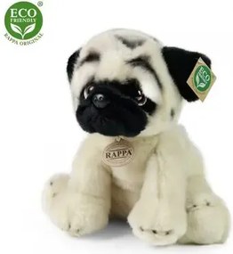 RAPPA Plyšový pes Mops 30 cm / ECO-FRIENDLY / od 0 měsíců