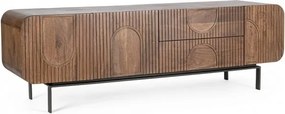 BIZZOTTO Dřevěný TV stolek ORISSA hnědý 172x55 cm 0747237