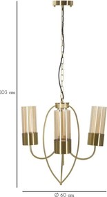 Designové závěsné svítidlo Perenna 60 cm zlaté