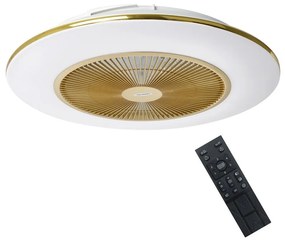 Milagro | LED Stmívatelné stropní svítidlo s ventilátorem ARIA LED/38W/230V zlatá + DO | MI1981