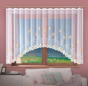 Forbyt kusová záclona CHLORIS BÉŽOVÁ vícebarevná, výška 130 cm x šířka 280 cm (na okno)