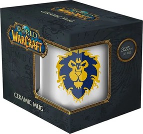 Keramický hrnek World of Warcraft Aliance - bílý 330 ml (dárkové balení) Vícebarevná