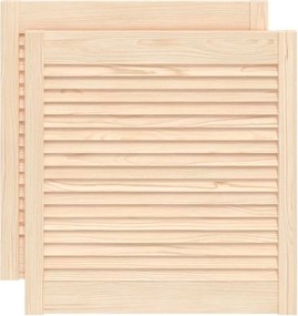 Nábytková dvířka lamelový design 2 ks 61,5 x 59,4 cm borovice 151122