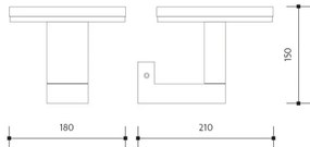 LED Venkovní nástěnné svítidlo BARI LED/10W/230V 4000K IP54 antracit