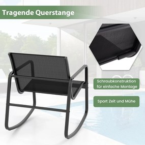 Costway 3-dílný. Garden furniture set s 2 chairs a table a gentle rocking